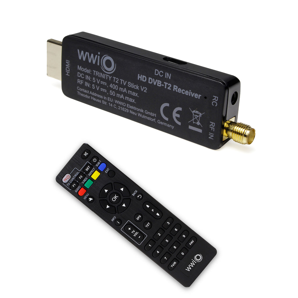 WWIO TRINITY T2 TV Stick RCU 2 in 1: Genießen Sie digitales ...