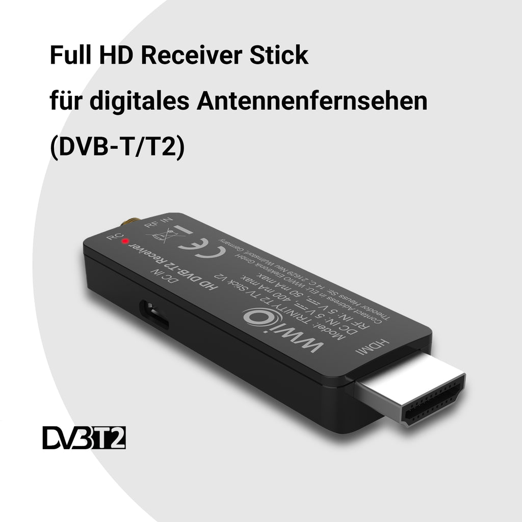 WWIO TRINITY T2 TV Stick RCU 2 in 1: Genießen Sie digitales ...