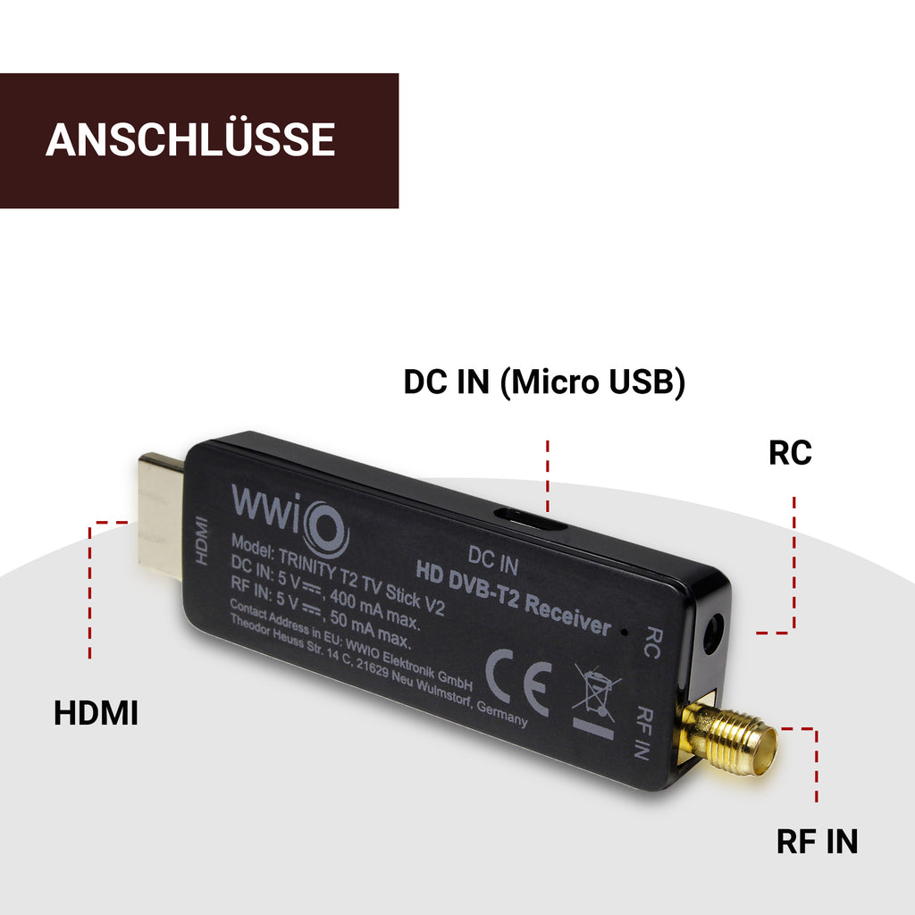 Decoder Smart Tv WWIO Trinity T2 Decoder Digitale Terrestre DVB-T2 HEVC ...