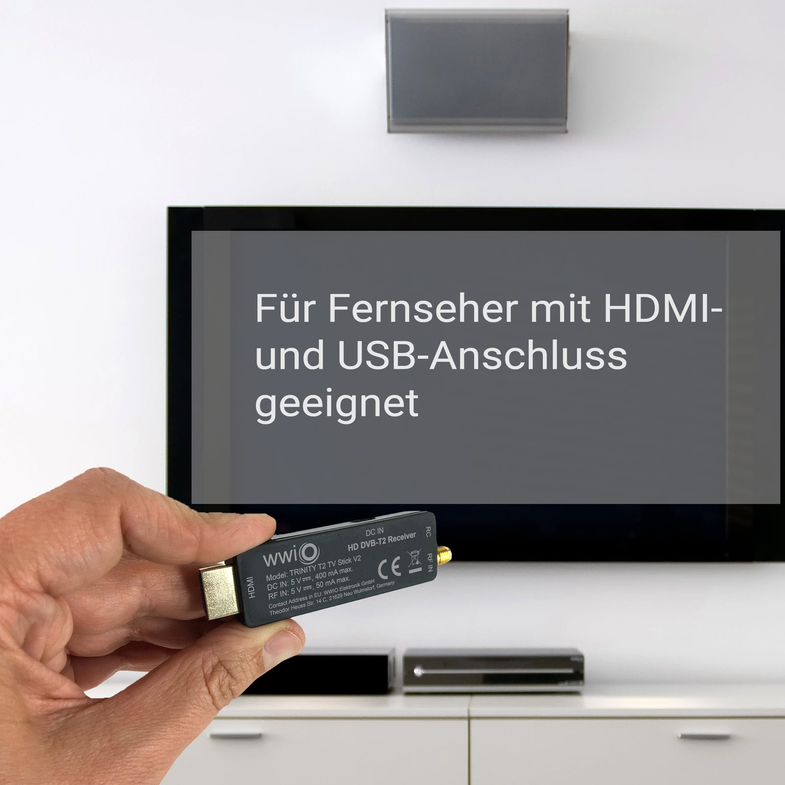 WWIO TRINITY T2 TV Stick RCU 2 in 1: Genießen Sie digitales ...